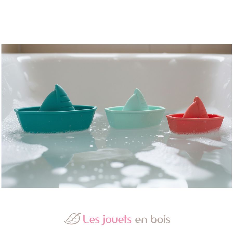 Bath boats in silicone - Little L - Baby bath toys