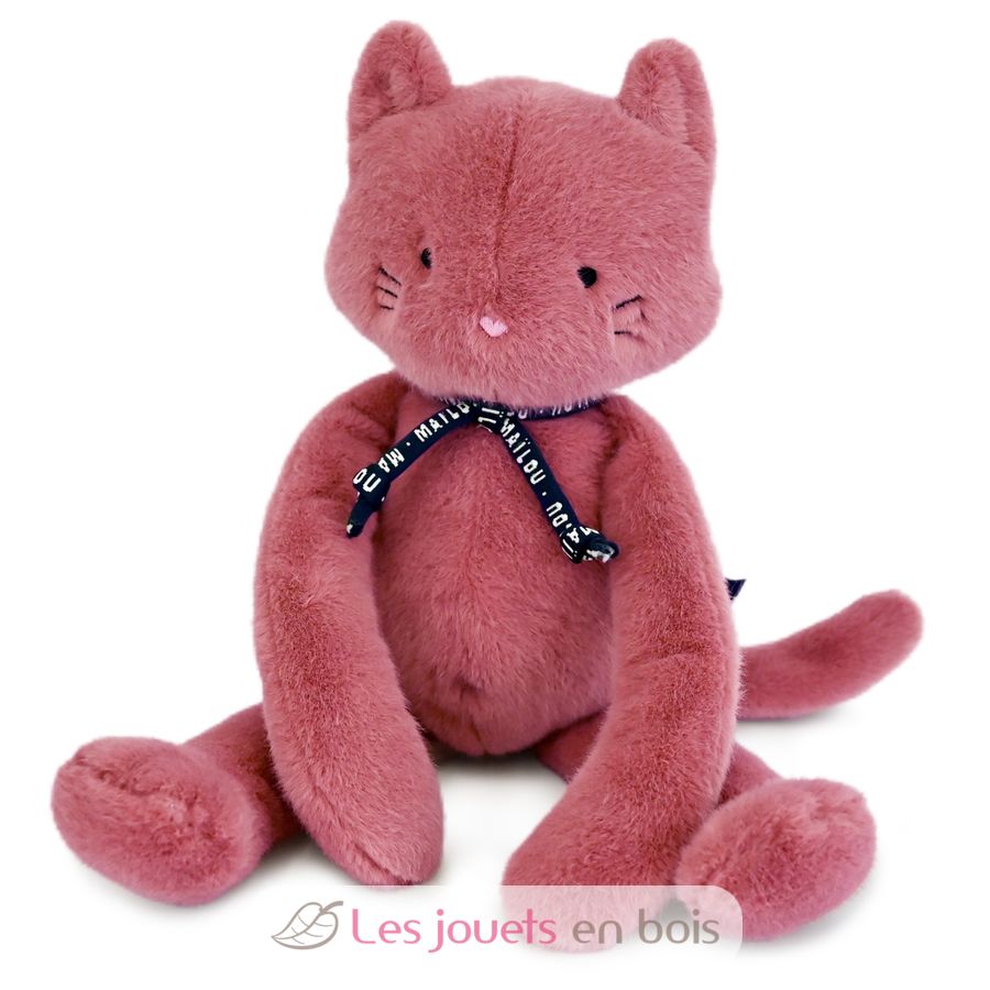 Méloé Cat Plush Toy 37cm - Rose powder - Maïlou Tradition