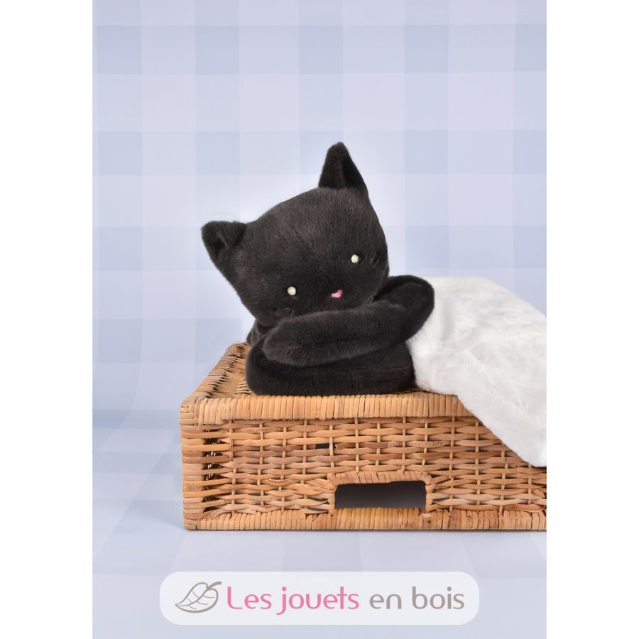 Méloé Cat Plush Toy 37cm - Charcoal grey - Maïlou Tradition