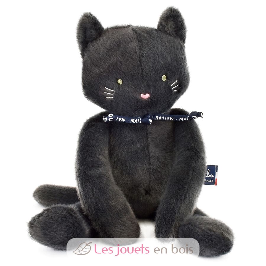 Méloé Cat Plush Toy 37cm - Charcoal grey - Maïlou Tradition
