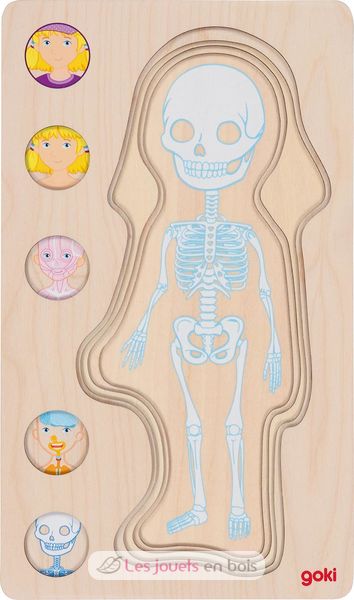 Girl human body puzzle - Goki - Wooden toys